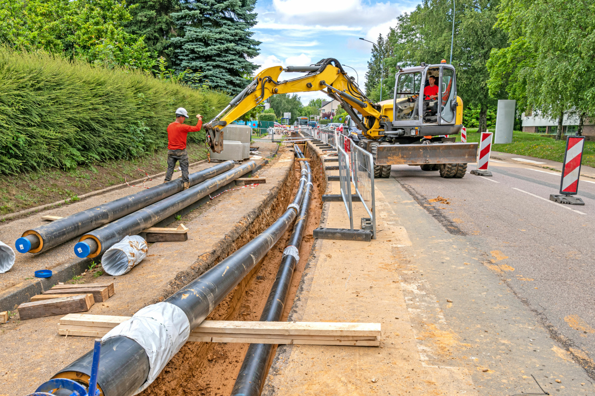 Rohrleitungsbau und Netzbau: Fernwärme, Glasfasernetze & mehr - Meier Bau