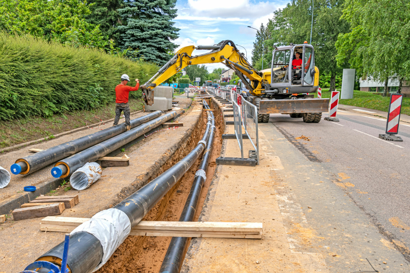 Rohrleitungsbau und Netzbau: Fernwärme, Glasfasernetze & mehr - Meier Bau